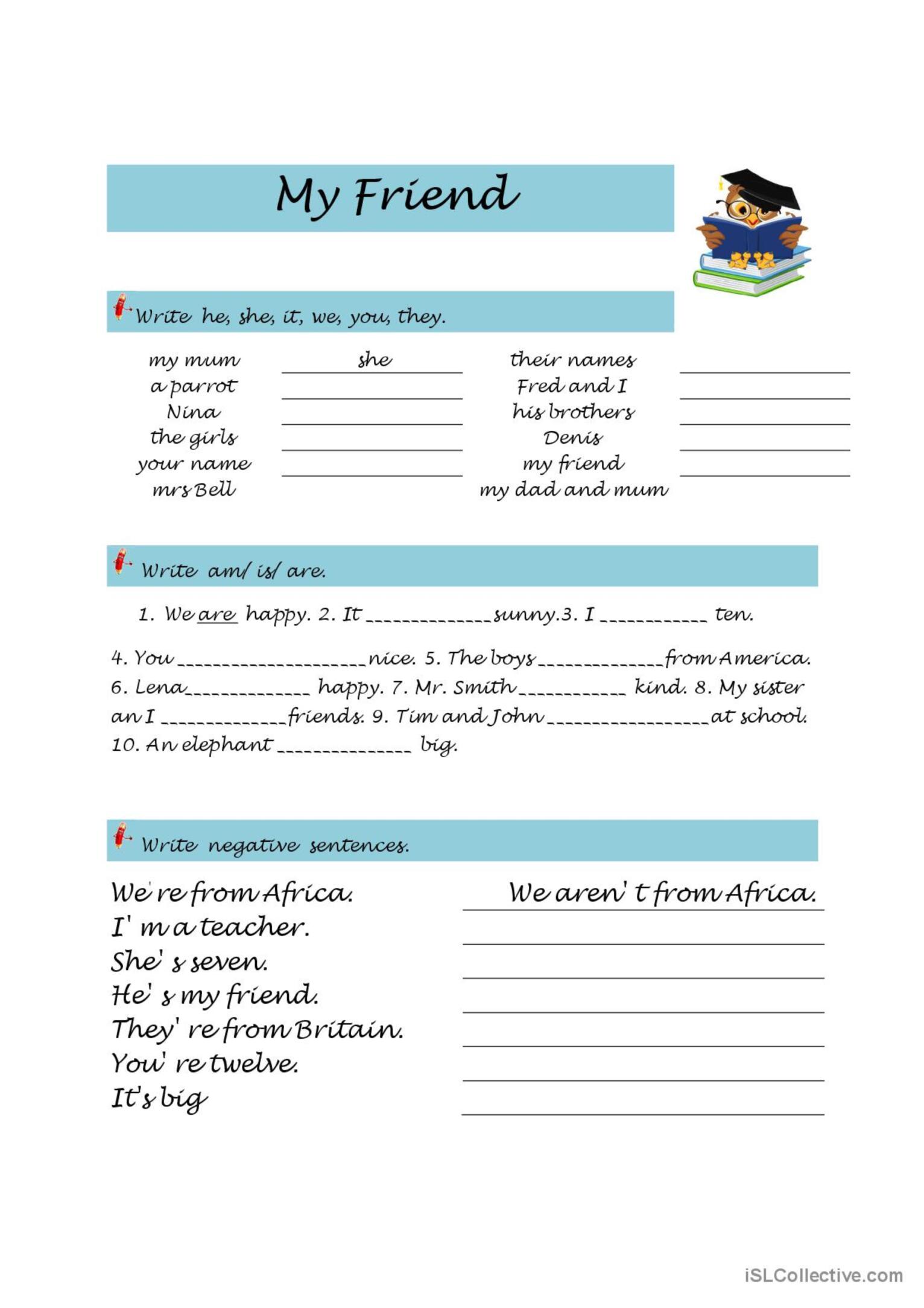 My friend: English ESL worksheets pdf & doc My friend: English ESL worksheets pdf & doc